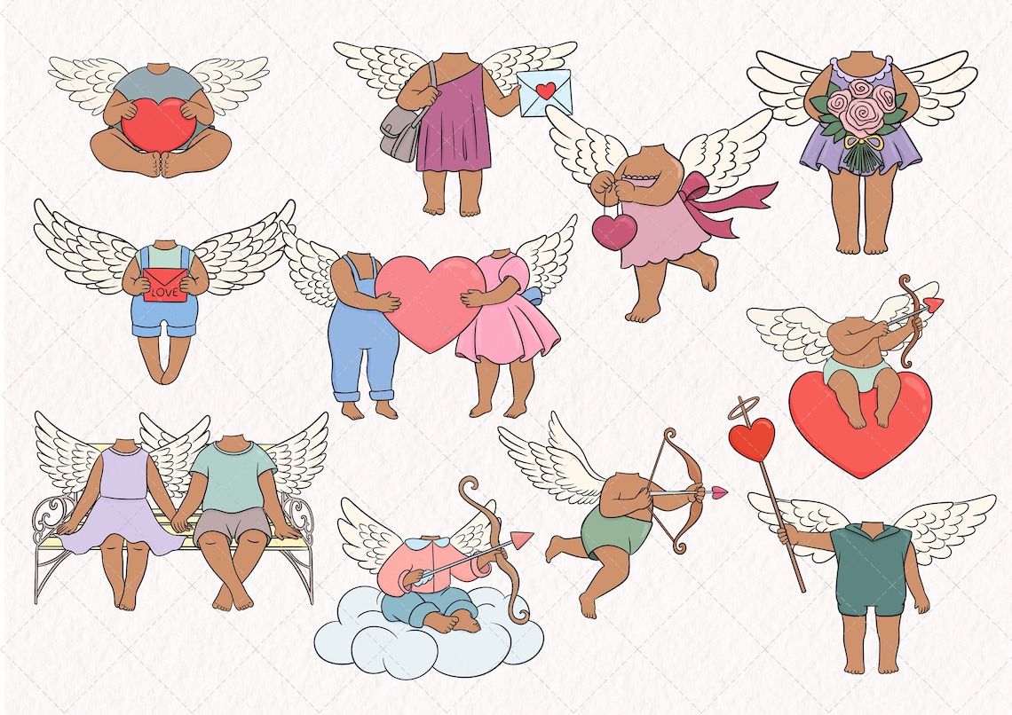 Add Your Own Photo, Cupid Yourself DIY, Face Blank, Couple Valentine ...