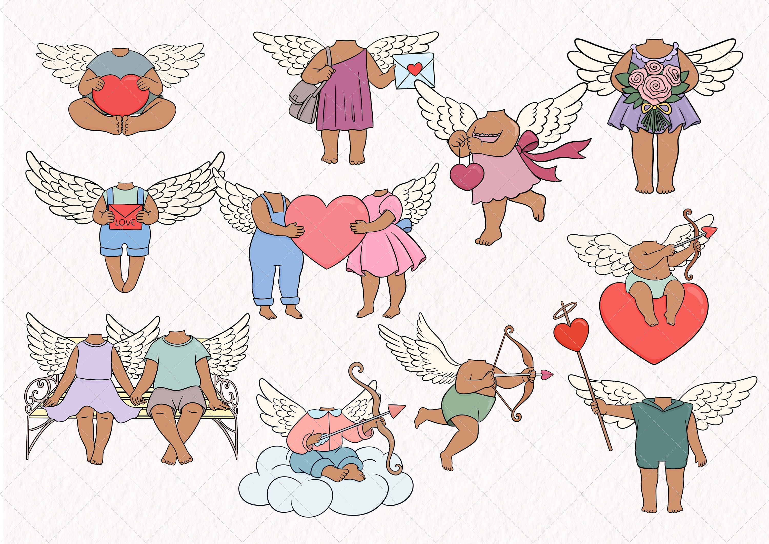 Add Your Own Photo, Cupid Yourself DIY, Face Blank, Couple Valentine ...