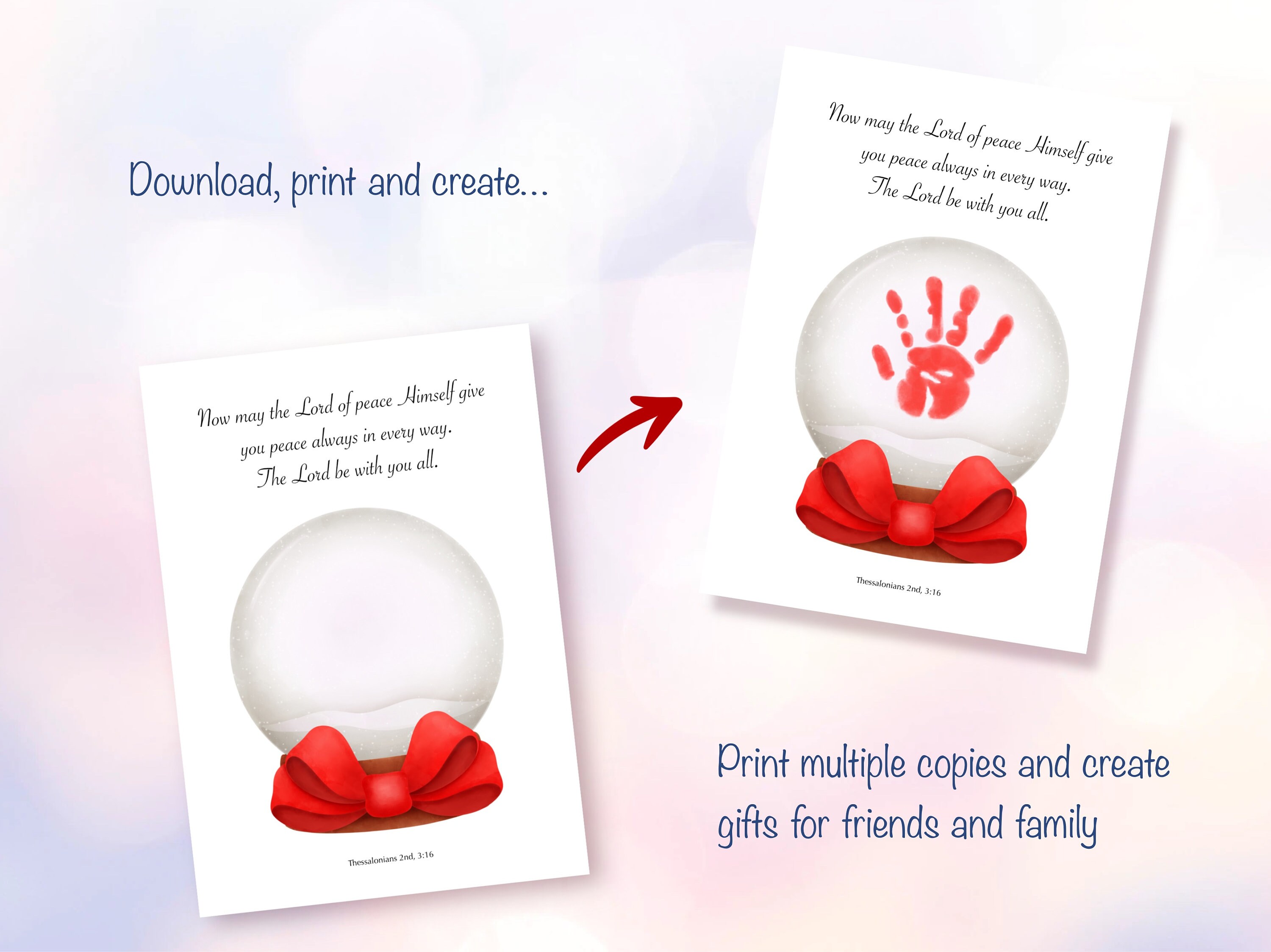 Snowglobe Handprint Art, Art Craft, 1st First Xmas Christmas, Kids Card ...