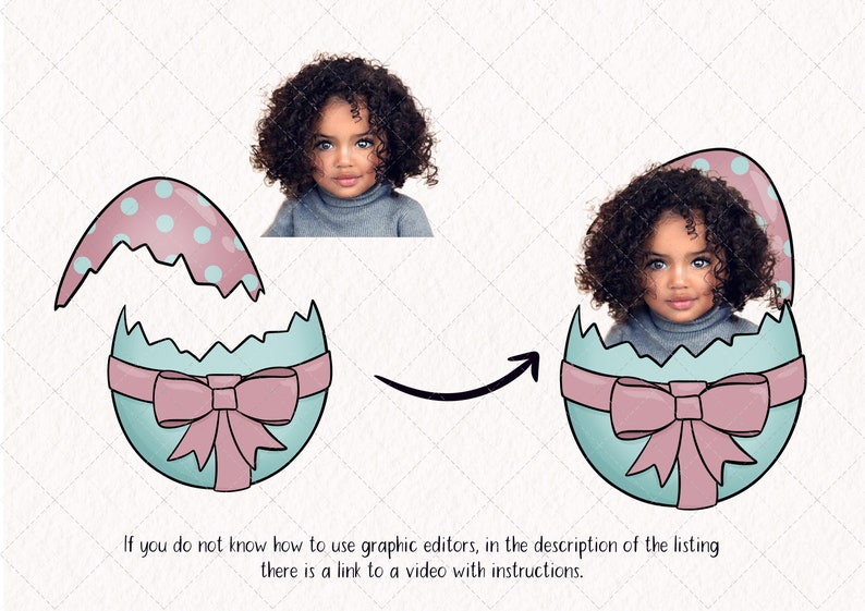 Easter Eggs Yourself Face Photo Craft, Add Your Own Photo - Etsy