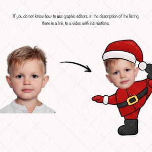 DIY Santa Claus Face PNG, Add Your Photo Christmas Decor (digital ...