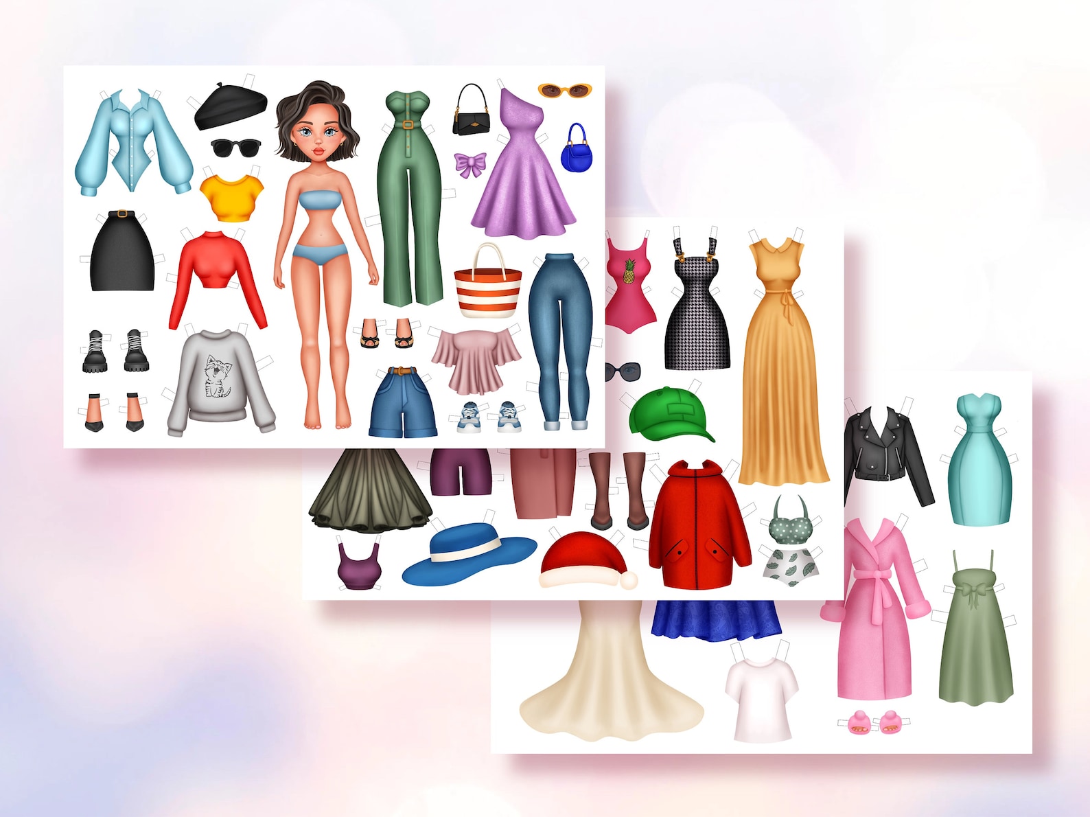 Paper Dolls With Clothes Printable DIY Activities Dress up Doll Paper ...