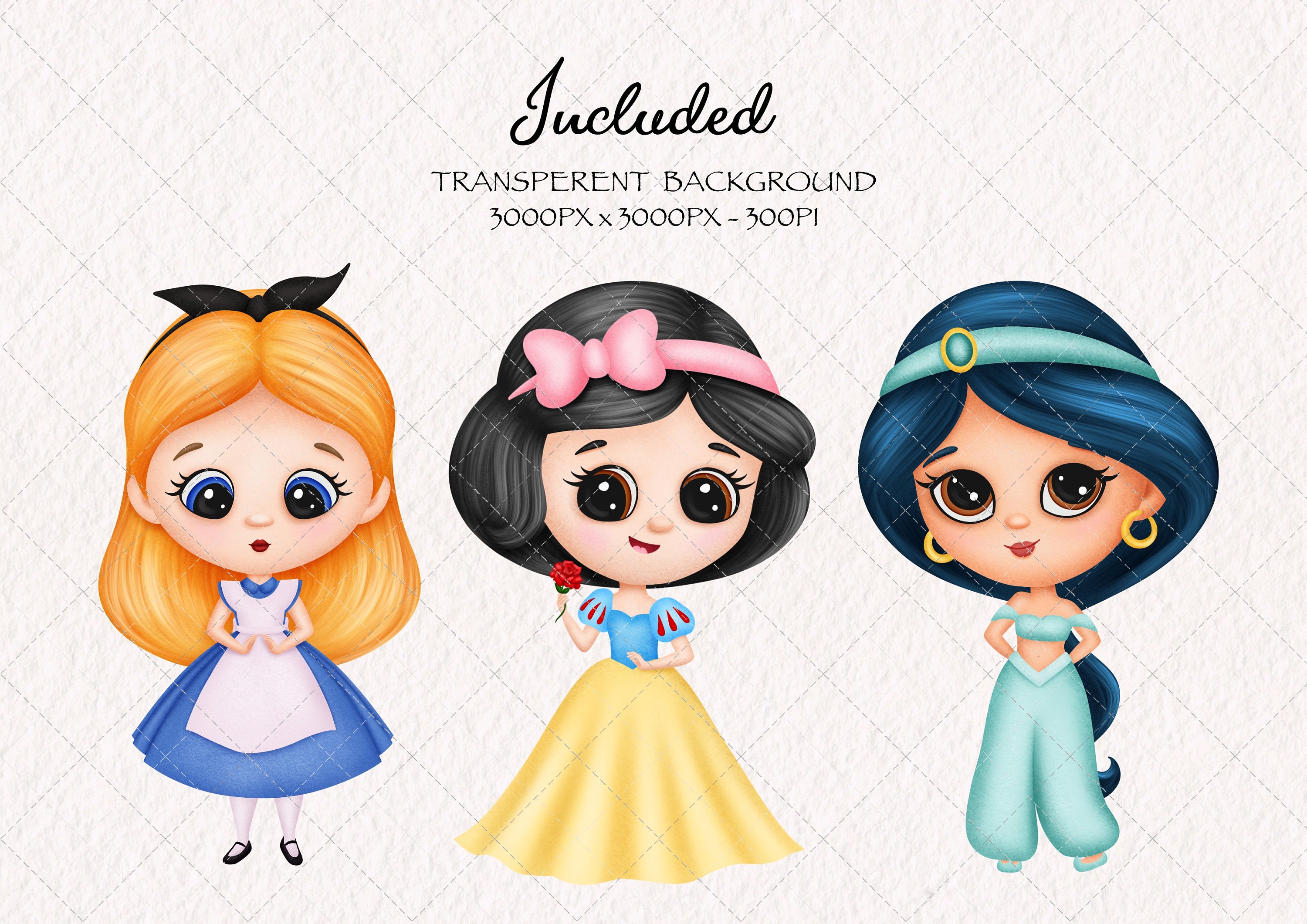 Cute Little Princess Clipart PNG Instant Download 300 Dpi - Etsy UK