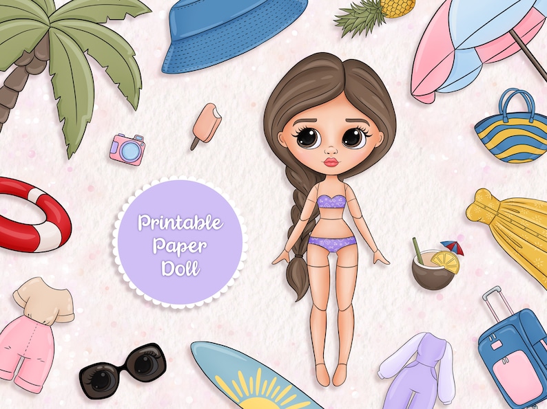 Blythe Paper Doll, Printable Girl Busy Book Activity, Dress up Cut Out Doll - Etsy