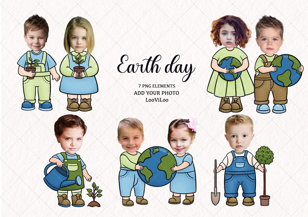 Earth Day Face Blank , Add Your Own Photo, Photo Card, Frame - Etsy