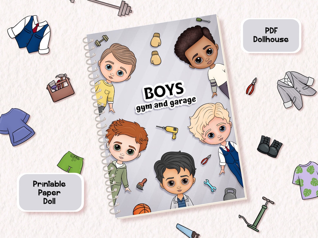 Paper Dolls, Printable Boys and Girls Busy Book Activity, Dress up Cut ...