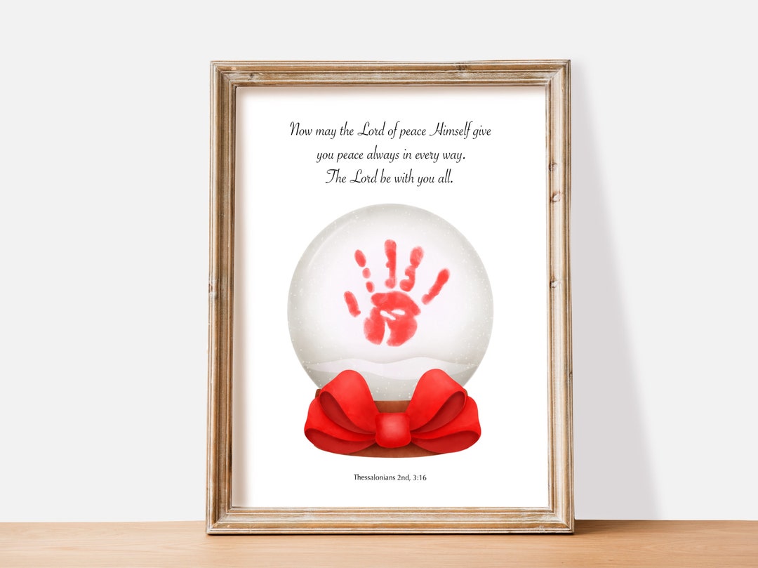 Snowglobe Handprint Art, Art Craft, 1st First Xmas Christmas, Kids Card ...
