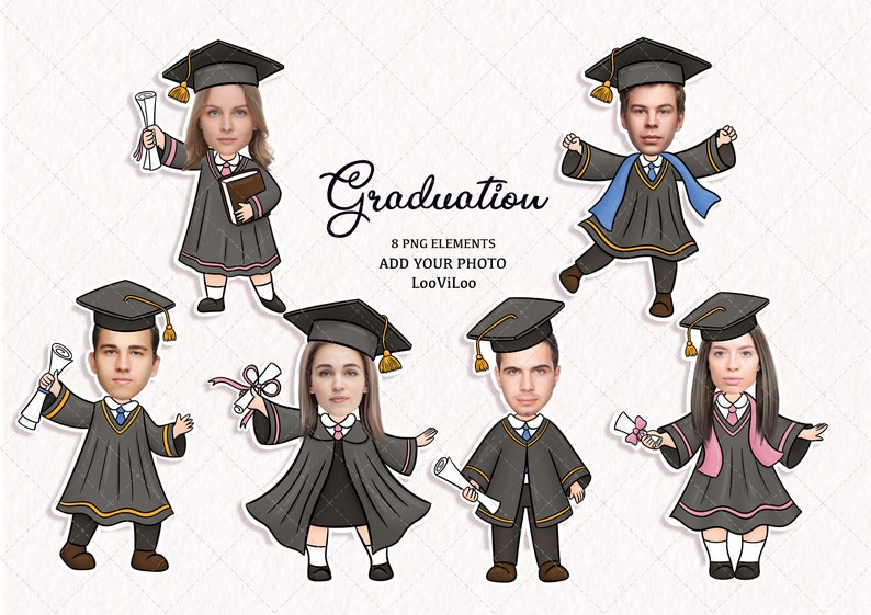 Graduate Face, Yourself Face Photo, Photo Cupcake, Add Your Own Photo ...