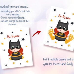 Footprint Super Girls, Bundle, Printable DIY, Superhero Bundle, Memory ...