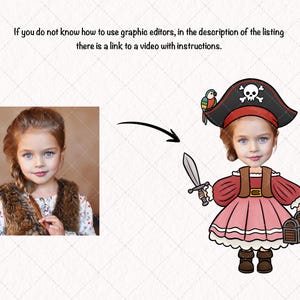 Pirates Face Blank, Add Your Own Photo, Birthday Pirate Party - Etsy