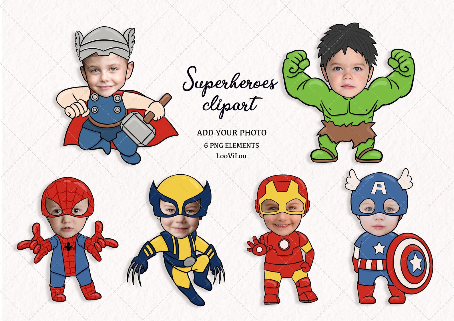 Superhero Yourself Face Photo, Add Your Own Photo Picture - Etsy