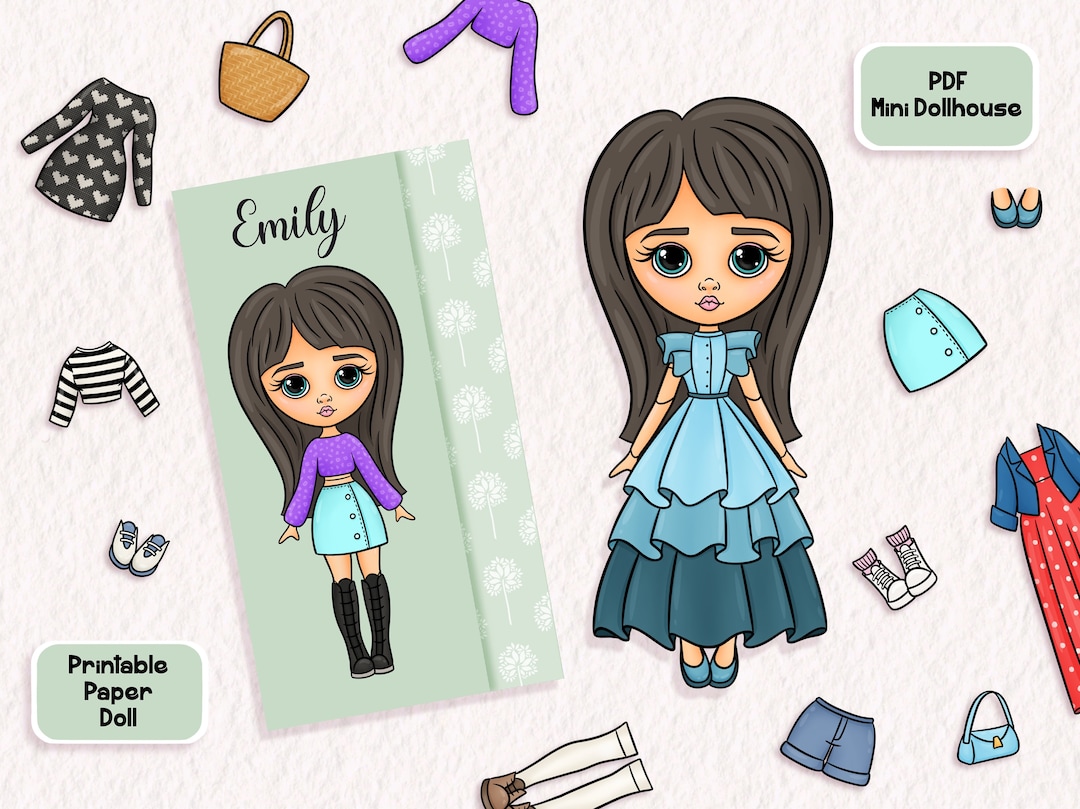 Printable Paper Dolls, DIY Kits for Kids, Dress up Doll - Etsy