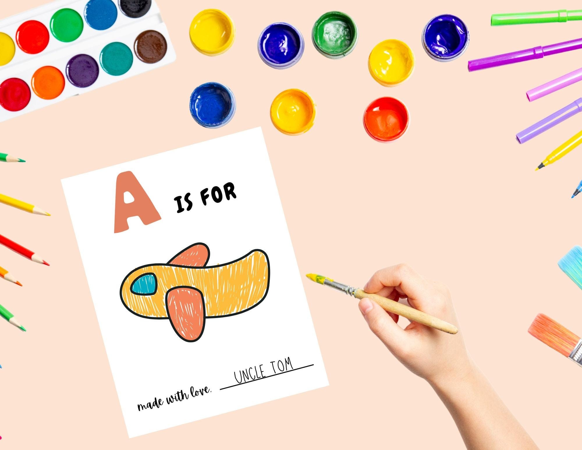 Printable Alphabet Coloring Book | Baby Shower Activity | DIY Baby ...
