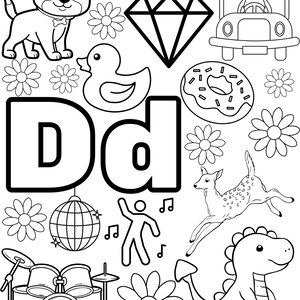 Printable ABC Coloring Book for Kids – Digital Download Alphabet ...