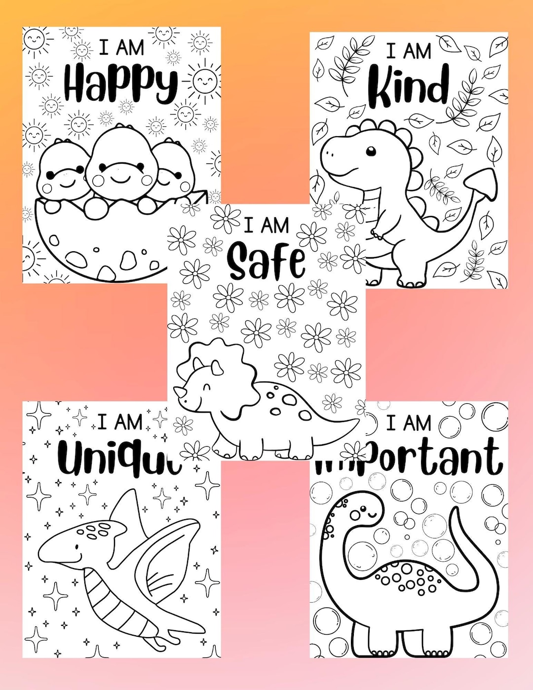 Kids Affirmation Coloring Book | Positive Quotes and Fun Designs ...