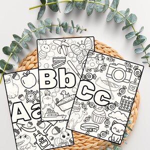 Printable ABC Coloring Book for Kids – Digital Download Alphabet ...