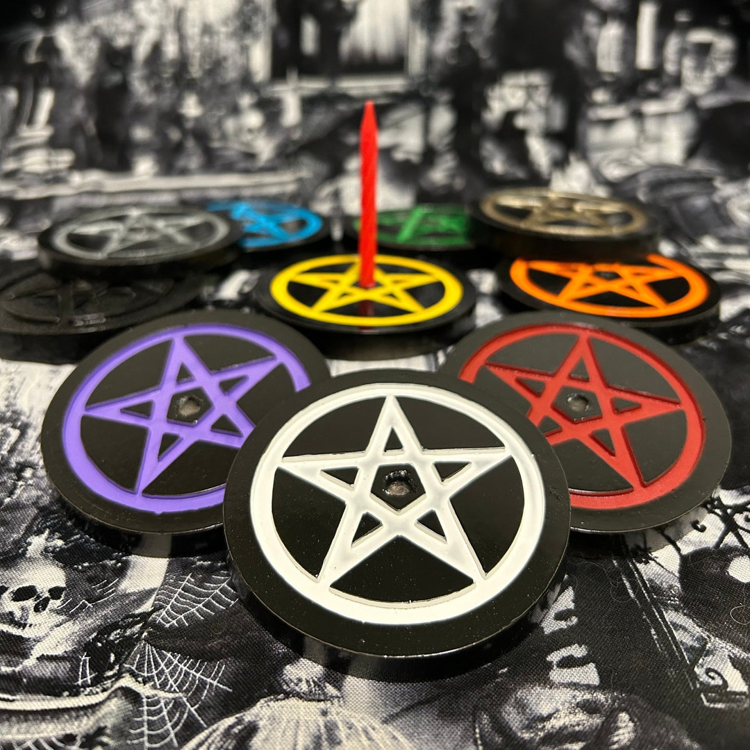 Spell Candle Holder Pentacle Design Holds Birthday Candles Witchcraft ...