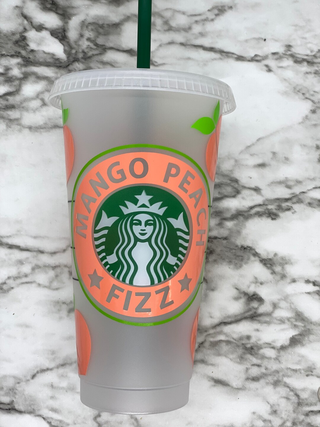 Mango Peach Fizz Wrap Starbucks Personalized Cold Cup - Etsy.de
