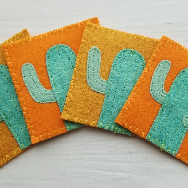 Cactus Coasters - Etsy