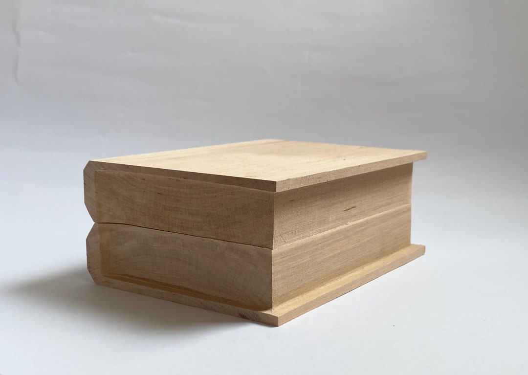 Blank Linden Wood Book Box: DIY Craft, Jewelry Storage - Etsy