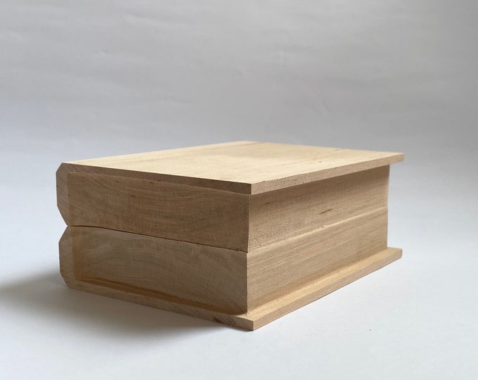Blank Linden Wood Book Box: DIY Craft, Jewelry Storage - Etsy