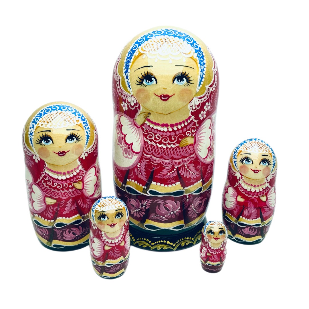 Ukraine Nesting Doll With Floral Ornament National Ukrainian Folk Art ...