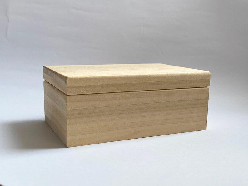 Blank Linden Wood DIY Box: Unfinished Wooden Keepsake Box (5.9x3.9x2.4 ...