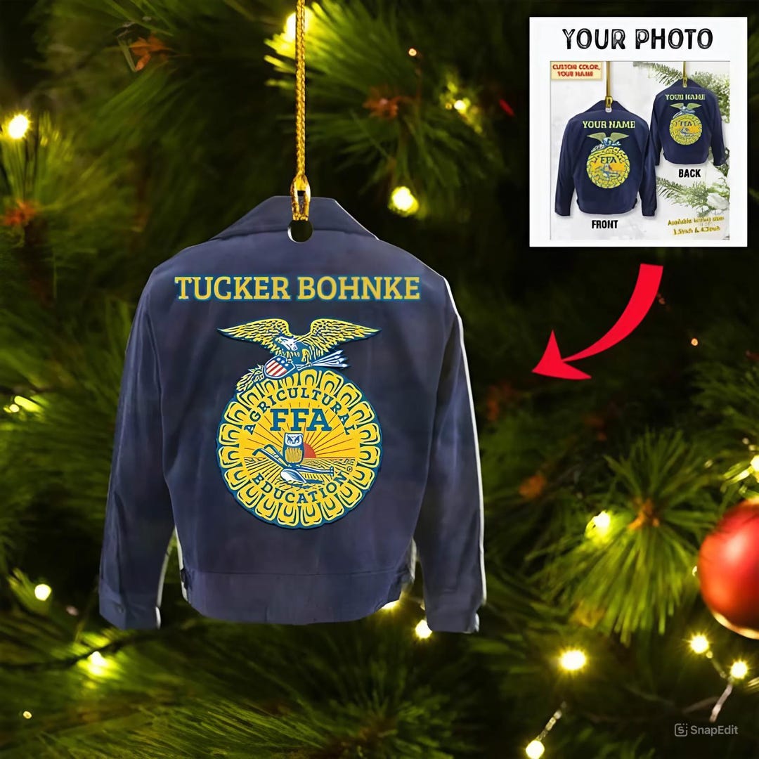 FFA Christmas Ornament, Custom Photo Farmers Suilt Ornament, FFA ...