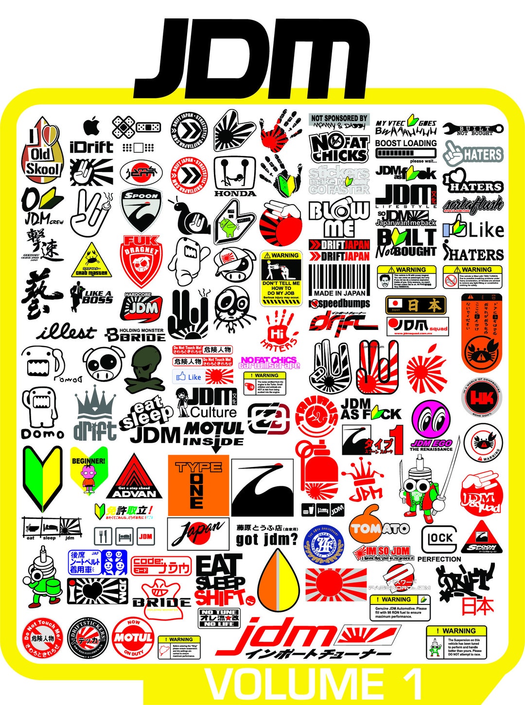 JDM Volume 1, EPS Vector File Only - Etsy