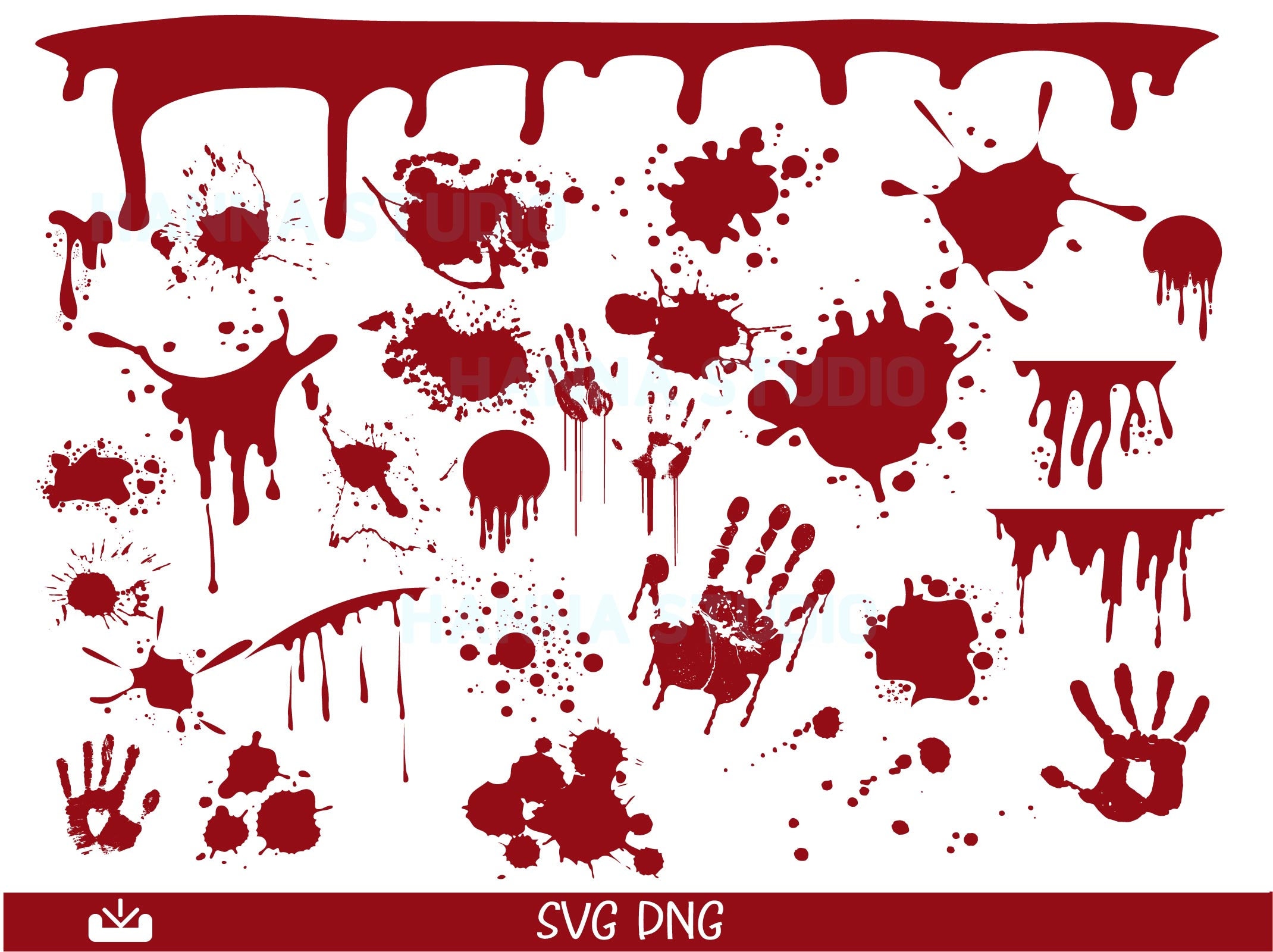 Blood Splatter Svg Fake Blood Svg Blood Svg Blood Svg Bundle Splatter ...