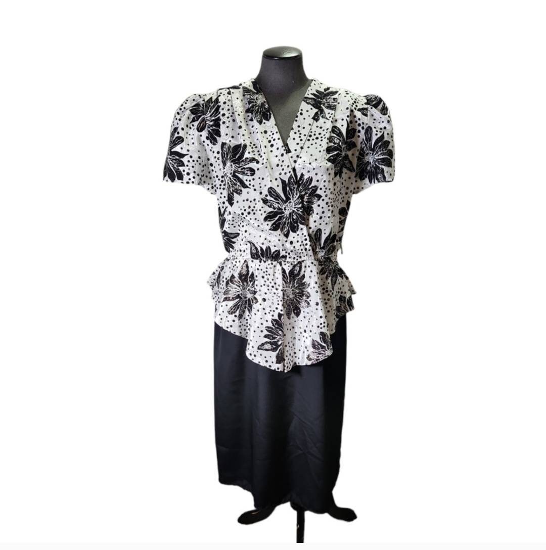 Vintage Body Language 1X One Piece Glitter Flowers Shoulder Pad Satin ...