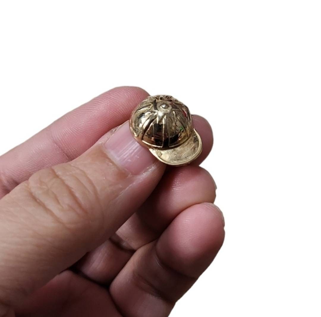 Vintage Gold Toned Baseball Cap Pin - Etsy