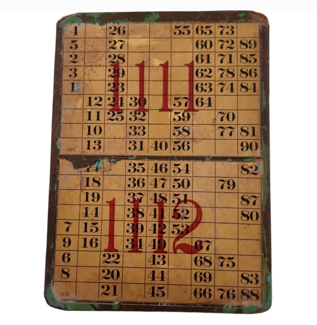 Vintage 1930s Keno Game Gambling Board by Duckert Printing 1111 1112 - Etsy