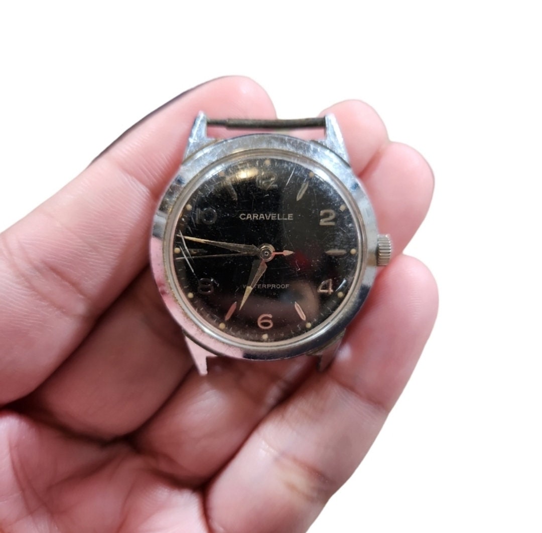 Vintage 1963 Bulova Caravelle Gloss Dial Dress Watch Face Only Anti ...