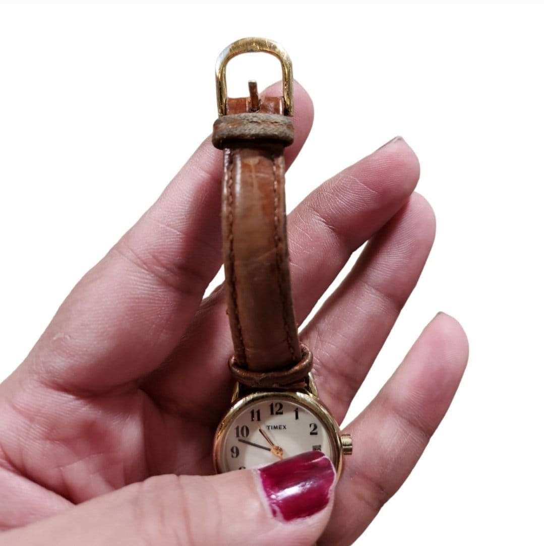 Vintage Timex Indiglo WR 30M Wrist Watch 12R Crocograin Leather Band Watch - Etsy