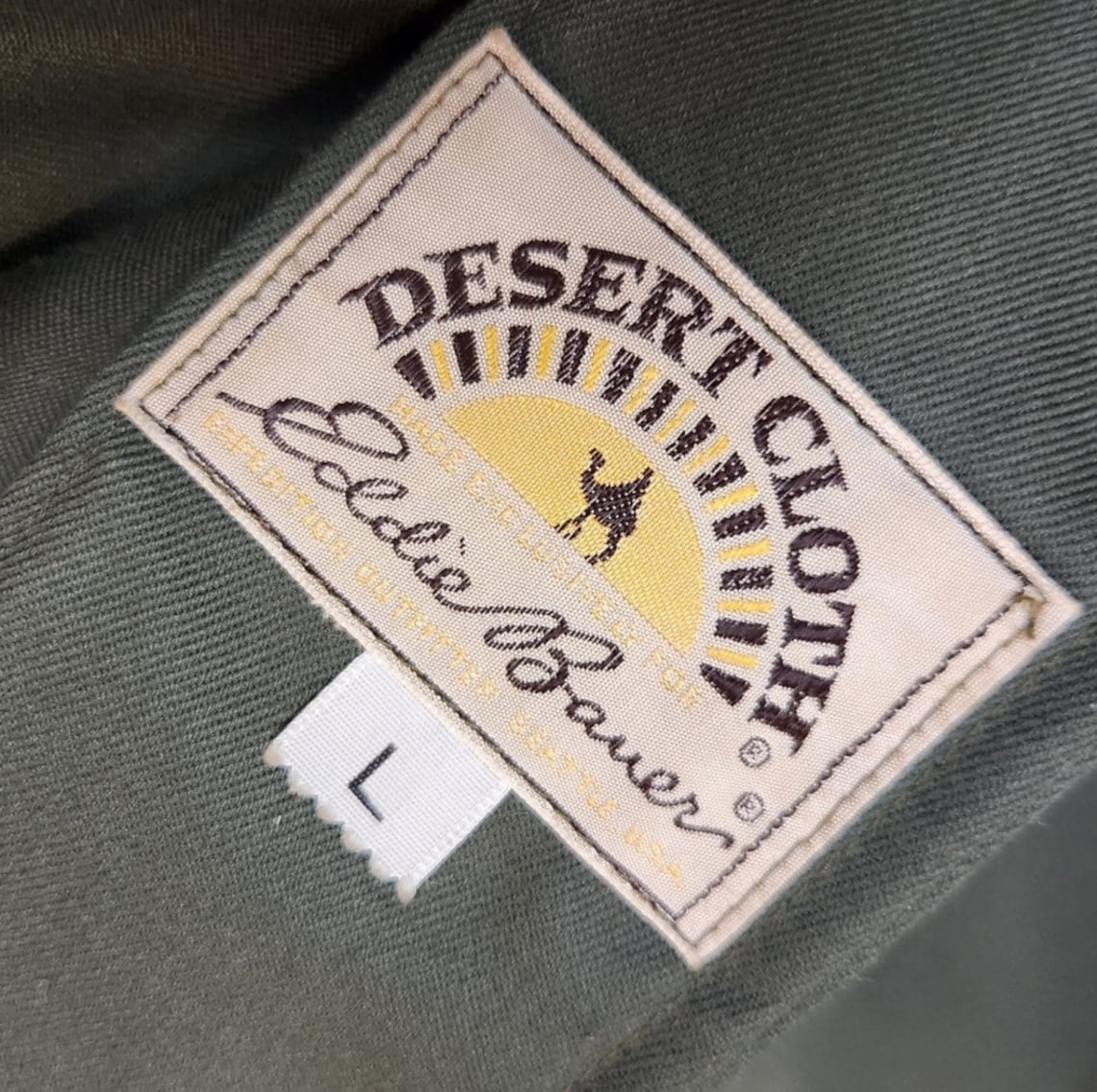 Vintage Eddie Bauer Desert Cloth Military Utility Button Canvas Jacket ...