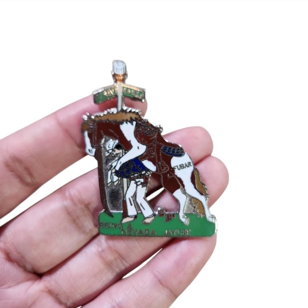 Vintage Silver Toned Being A Nevada Jaycee It Ain't Easy Fubar Pin - Etsy