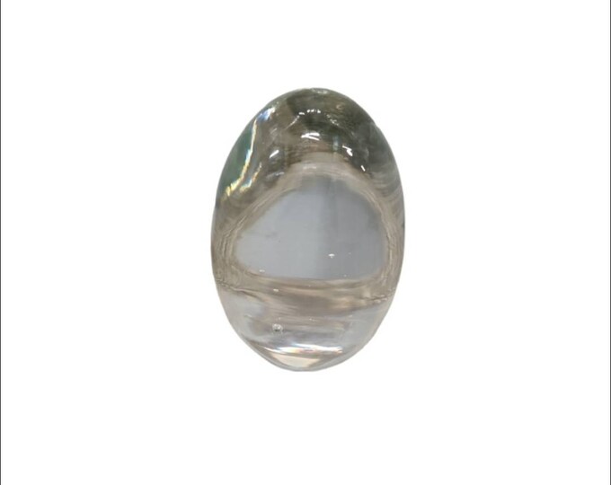 EICKHOLT Large 1993 Signed Art Glass Paperweight Egg Studio Dichroic ...