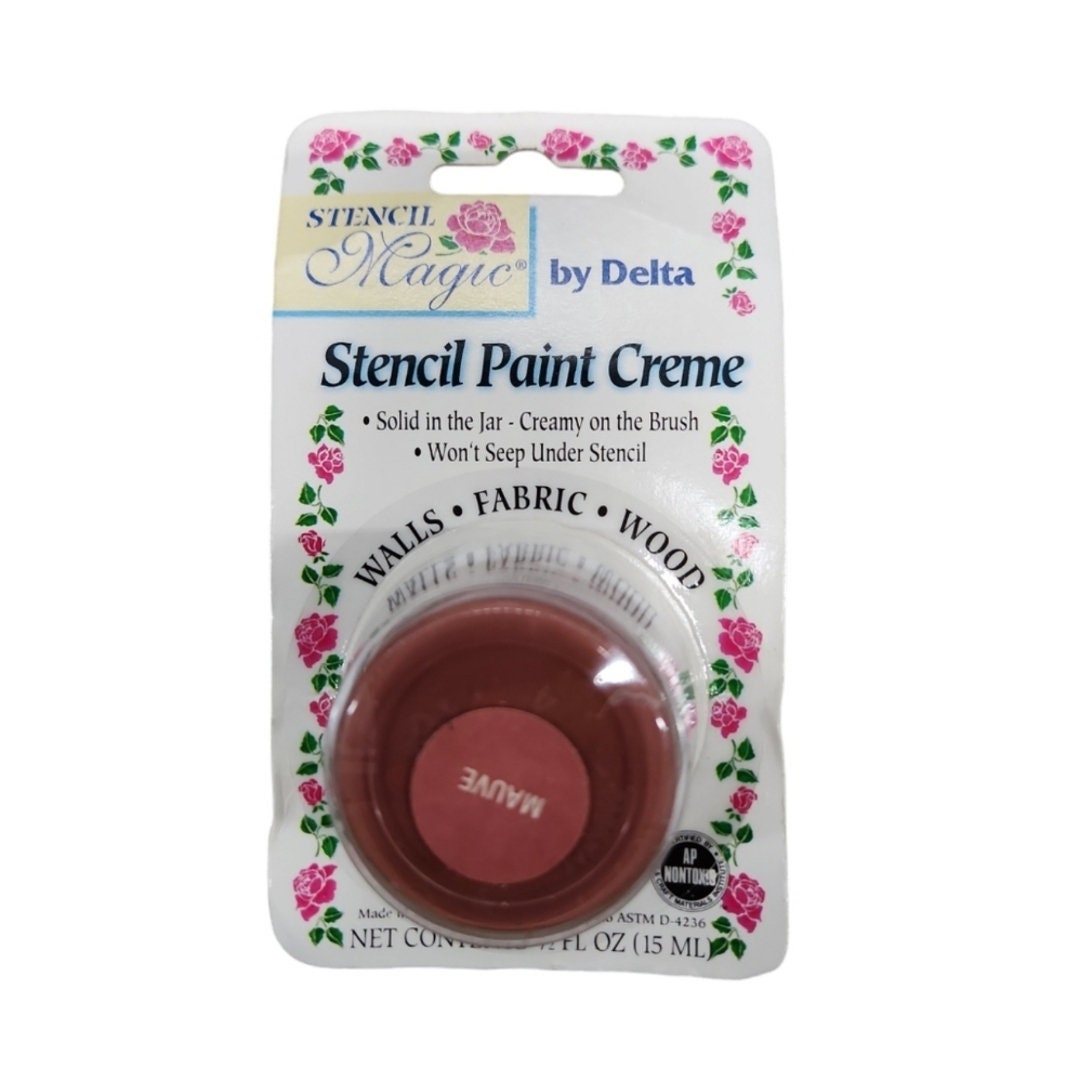 Vintage Stencil Magic by Delta Stencil Paint Creme Mauve .5 Oz - Etsy