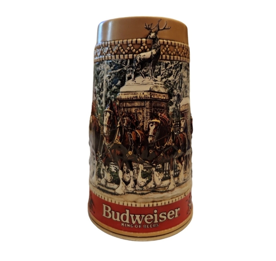 1987 Budweiser "c" Series Christmas Clydesdales Holiday Collector Beer ...
