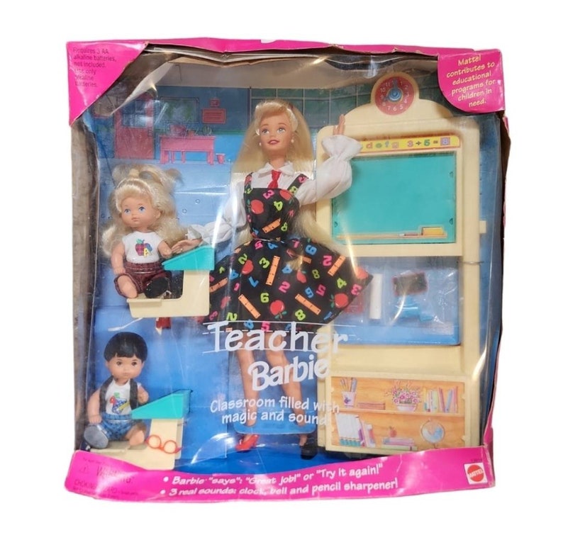 Vintage 1995 Mattel Teacher Barbie #13914 Makes Sounds Damaged Box - Etsy