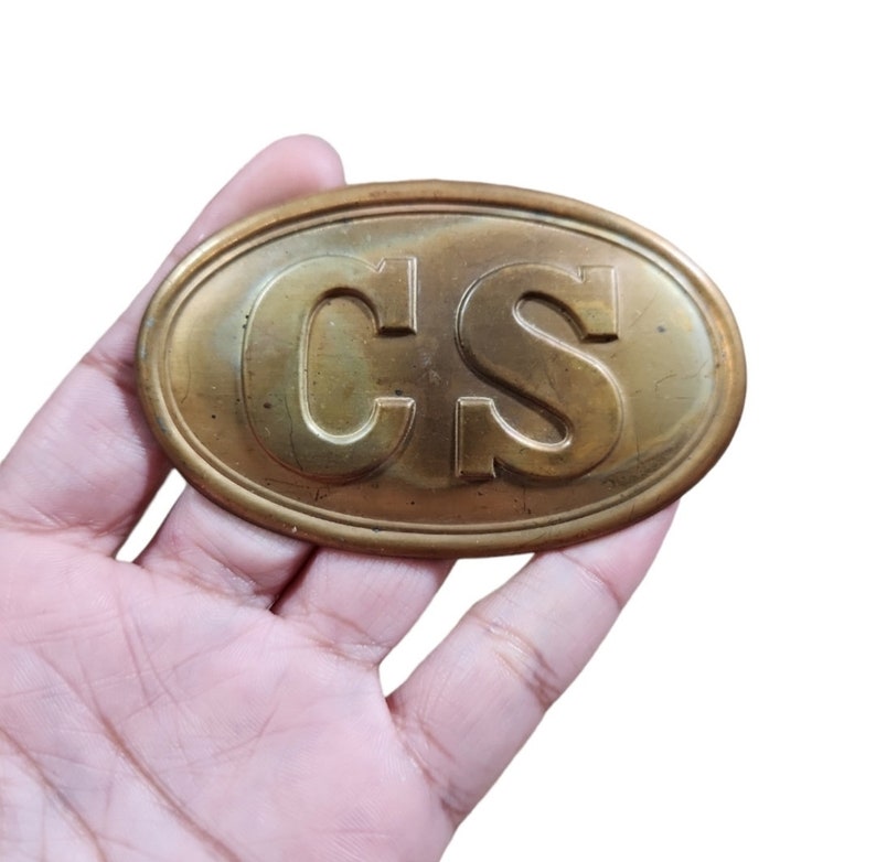 Vintage Gold Toned CS War Re-enactment Belt Buckle - Etsy