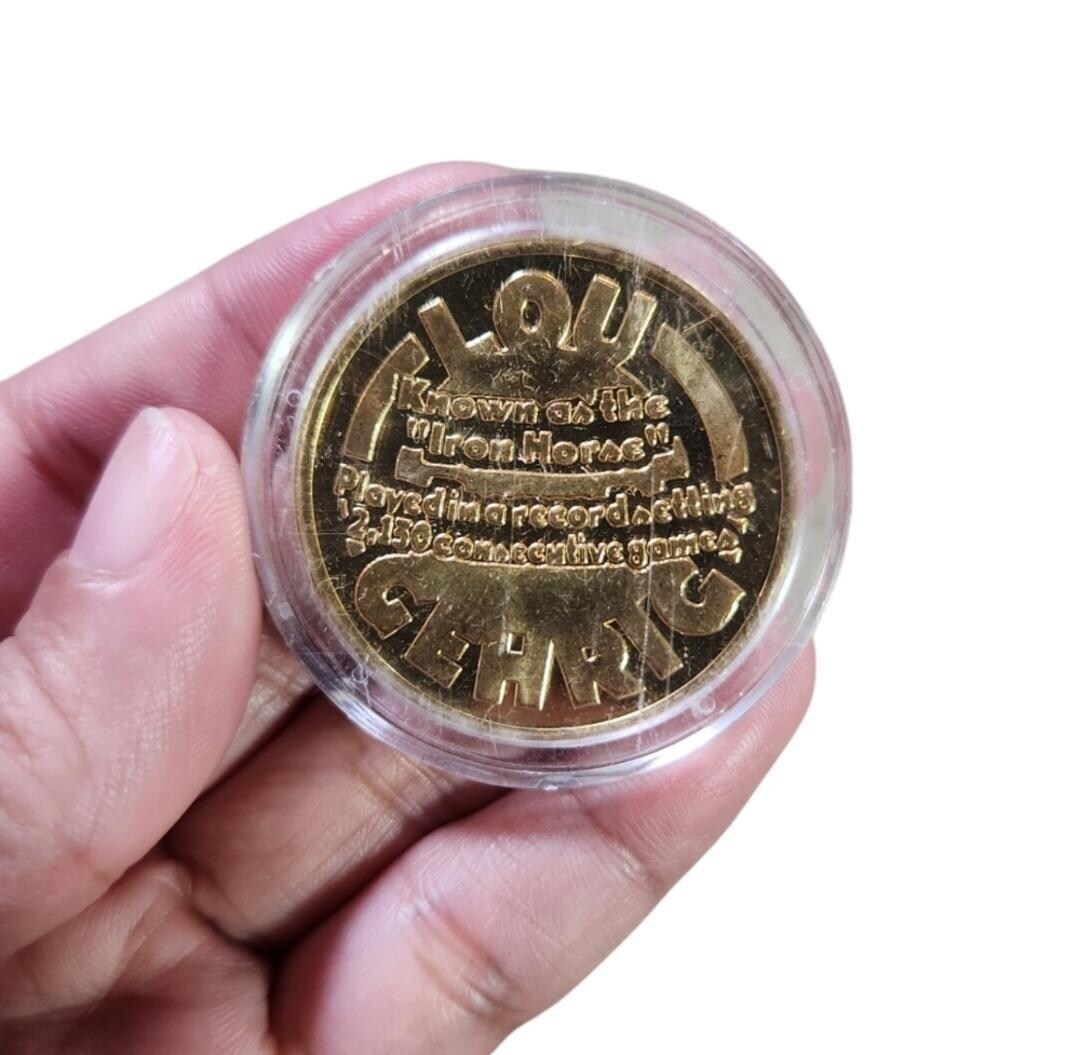 Lou Gehrig "iron Horse" Shining Stars of Baseball 24K Gold 39MM Coin in ...