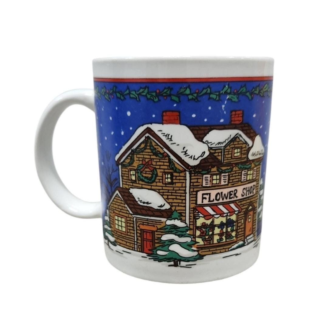 Vintage Christmas Flower Shop Ceramic Mug - Etsy