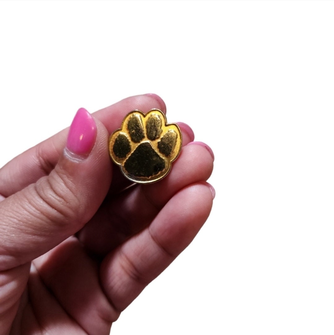 Vintage Pin-centives Gold Toned Bear Paw Pin - Etsy