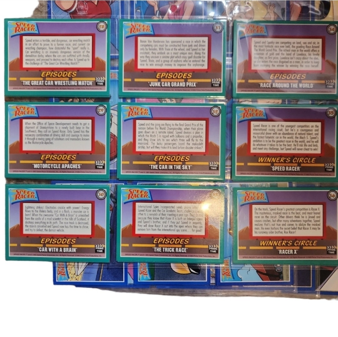 Vintage 1993 Prime Time Speed Racer Trading Cards Huge Lot! - Etsy