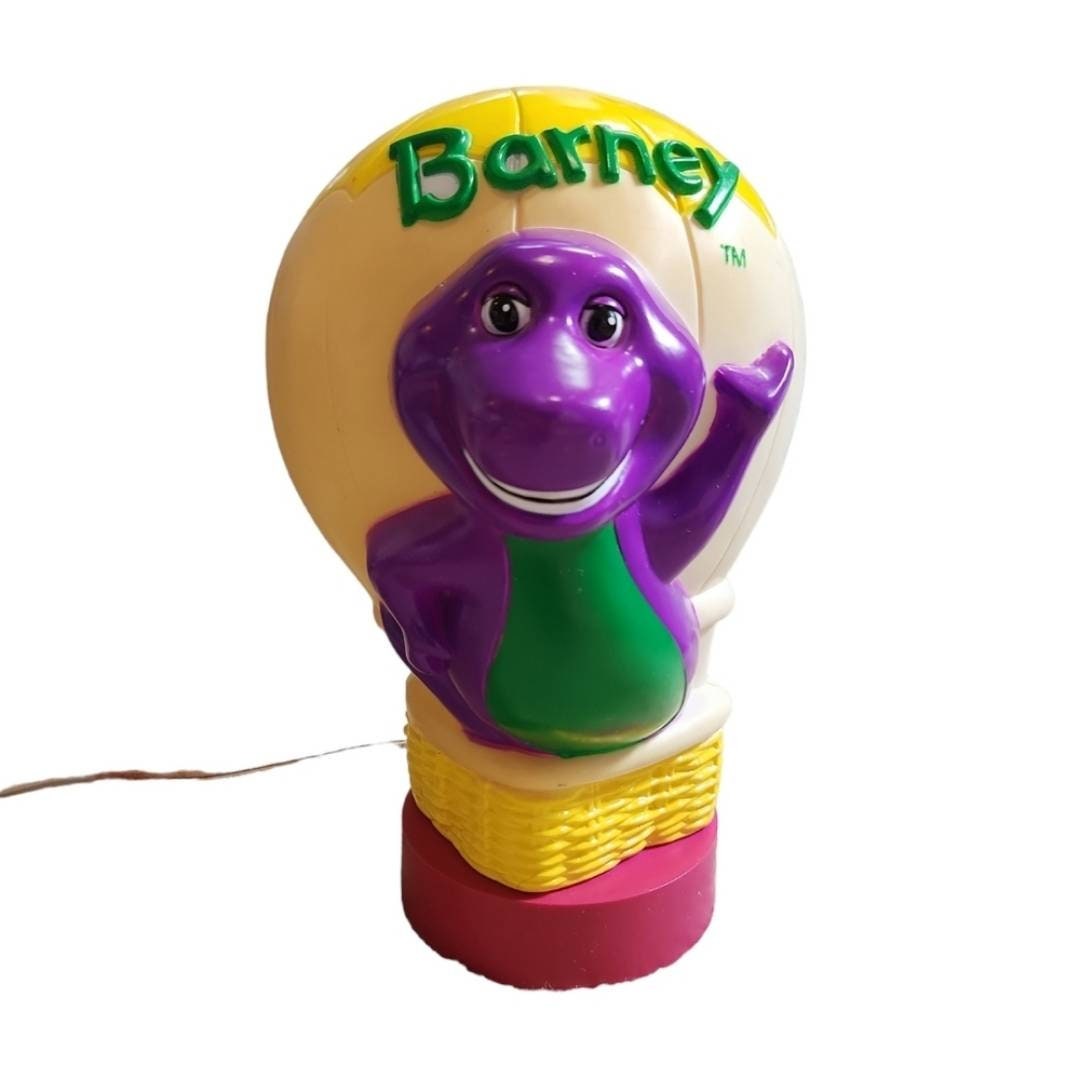 Vtg 1992 Barney Purple Dinosaur Hot Air Balloon Bedside Lamp - Etsy