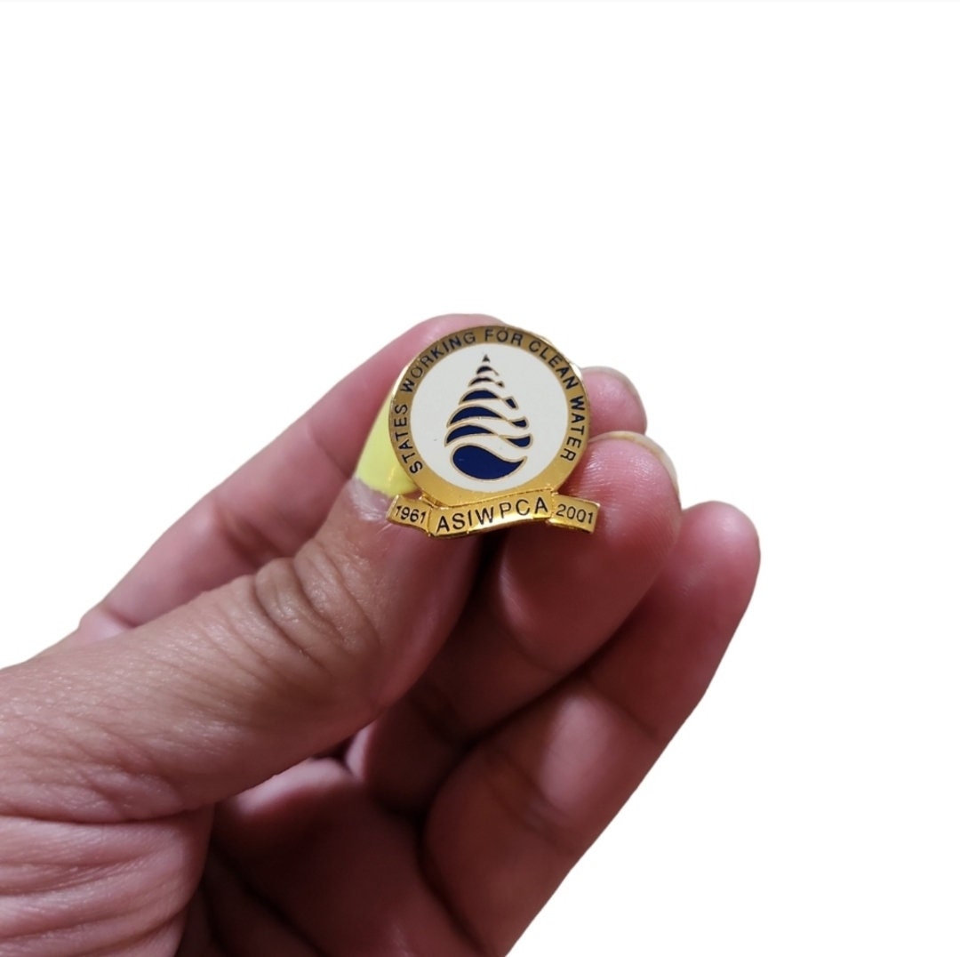 Vintage Gold Toned 1961-2001 ASIWPCA States Working for Clean Water Pin ...