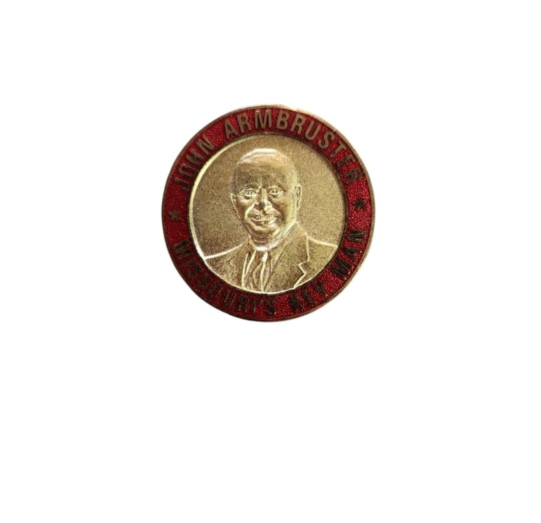 Vintage Gold Toned John Armbruster Missouris Key Man Red Gold - Etsy