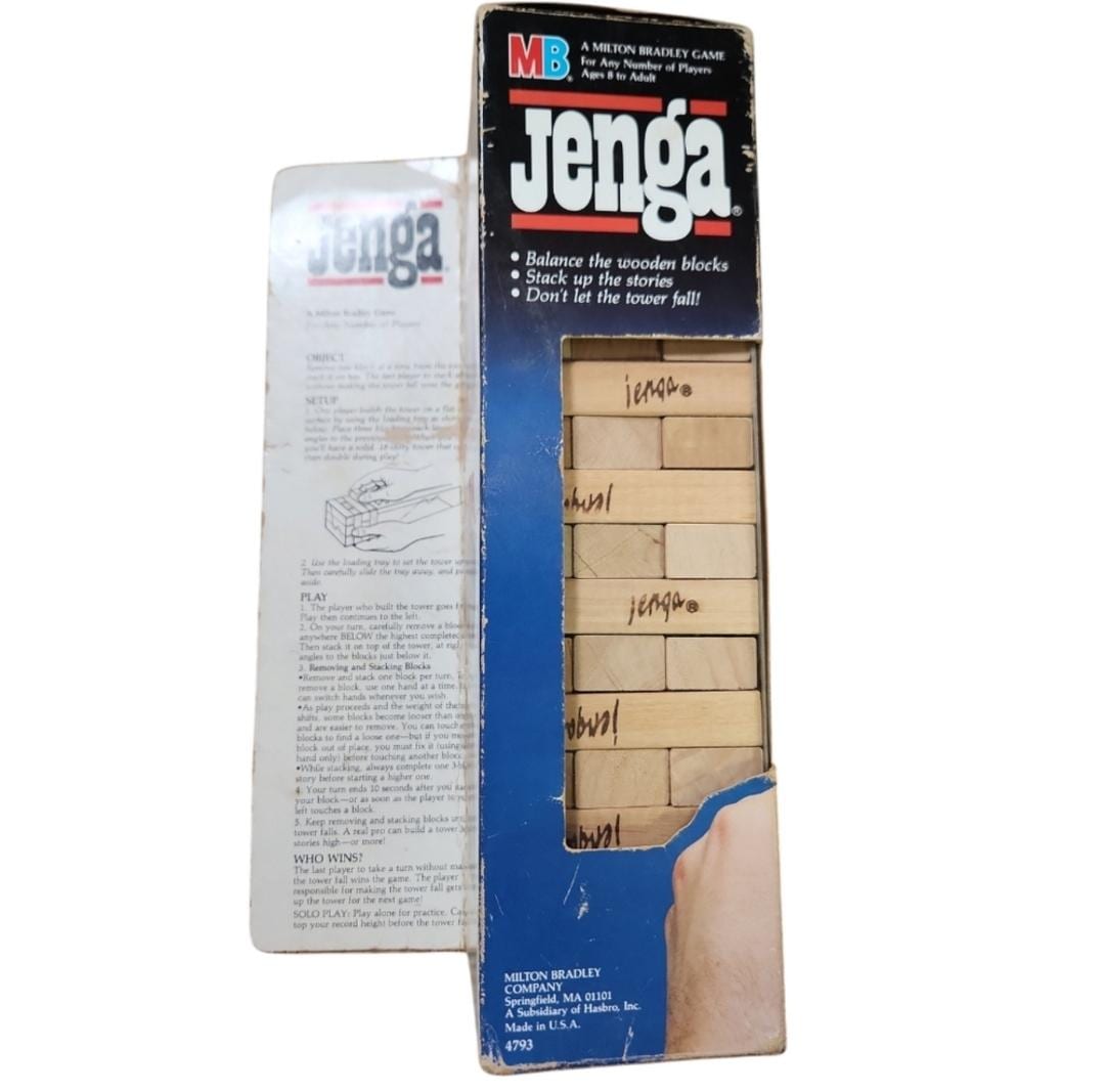 Vintage 1986 Milton Bradley Jenga 4793 Original Box - Etsy